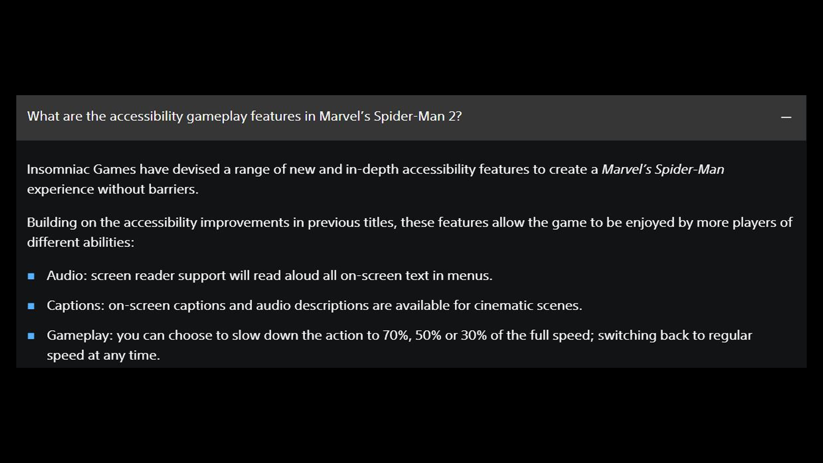Marvel's Spider-Man 2 Accessibility Options Leaked, and you can Slow Down Time!
