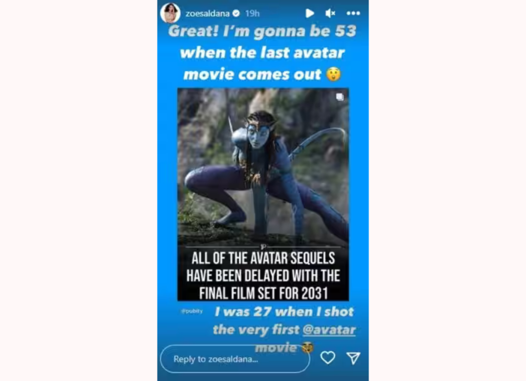 Zoe Saldaña is Worried She Will be 53 by the Time the Last Avatar Movie ...
