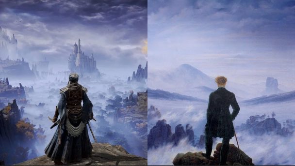 Elden Ring Wanderer above the Sea of Fog