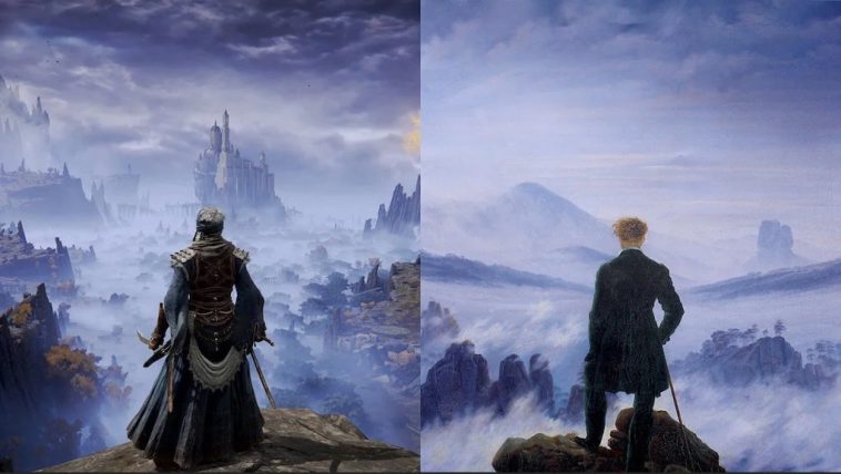 Elden Ring Wanderer above the Sea of Fog