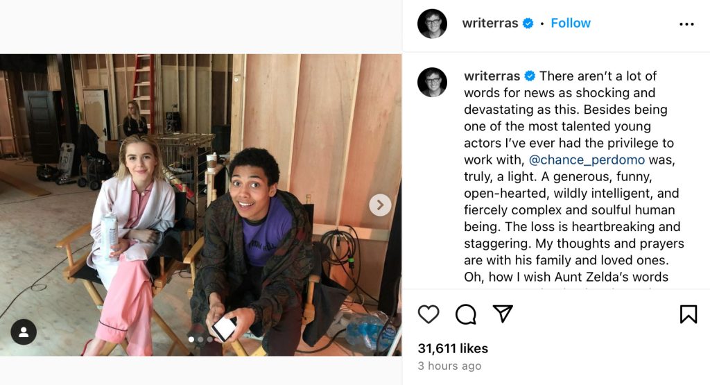 "This hurts. A Lot": Chance Perdomo's Gen V Co-star is Heartbroken ...