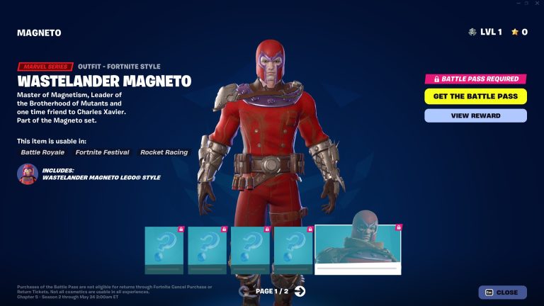 Fortnite's Magneto Variants will Please Fans of Every Version of the ...