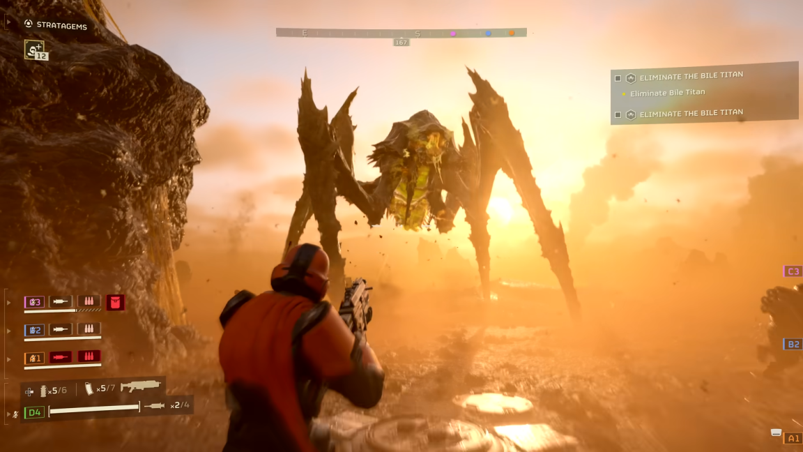 Helldivers 2: How To Kill Bile Titans