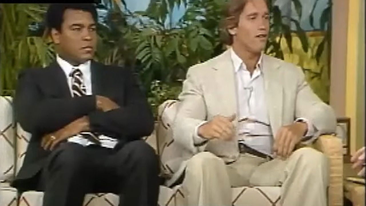 "He's so strong": Muhammad Ali and Arnold Schwarzenegger Pushed Each Other and the Boxing Legend ...