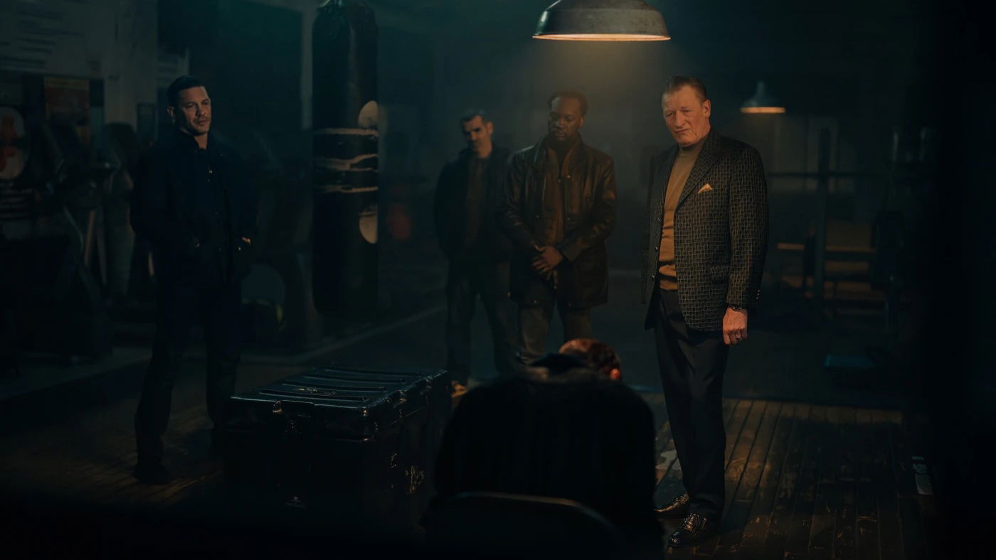 Tom Hardy and cast of MobLand Interview