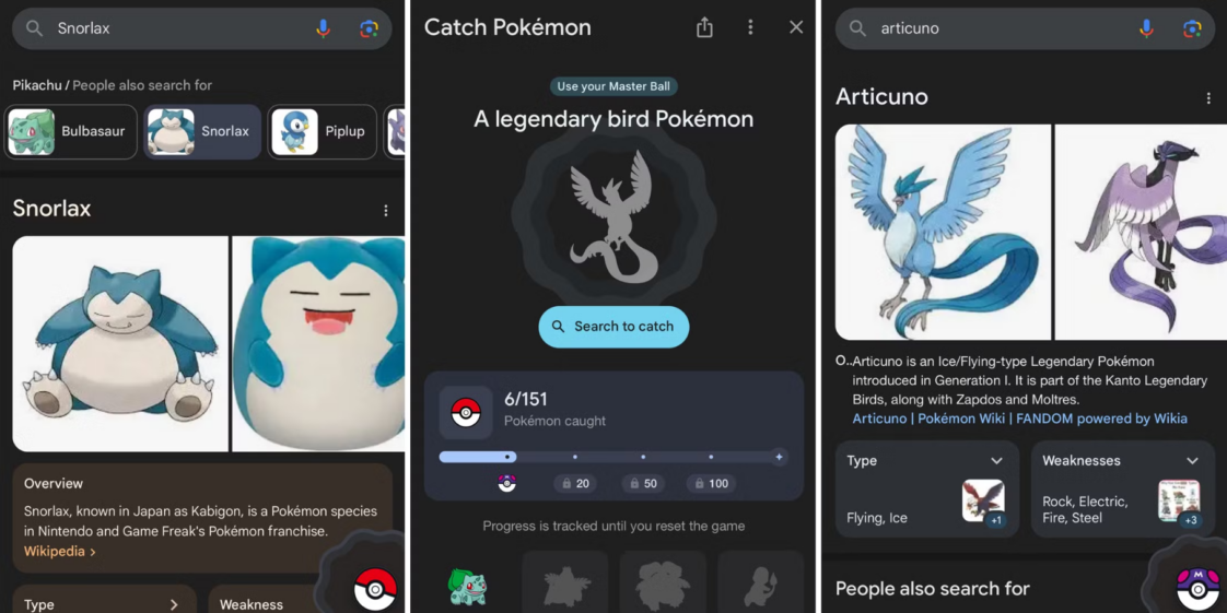 How to Catch All 151 Pokémon in Hidden Google Search Game