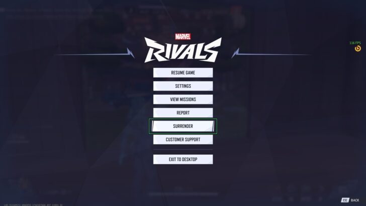 How to Surrender Matches in Marvel Rivals