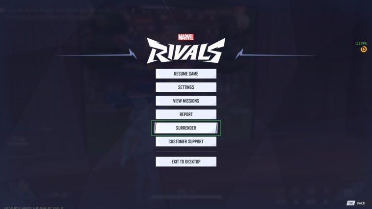 How to Surrender Matches in Marvel Rivals