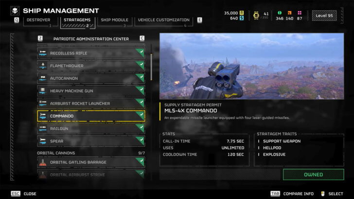 How to Get the MLS-4X Commando in Helldivers 2