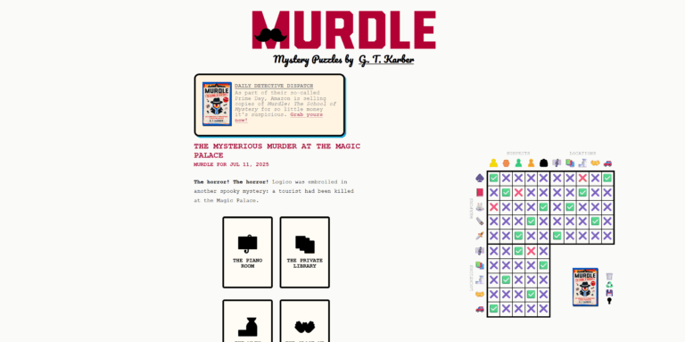 Murdle Solution for Today (July 11, 2025)