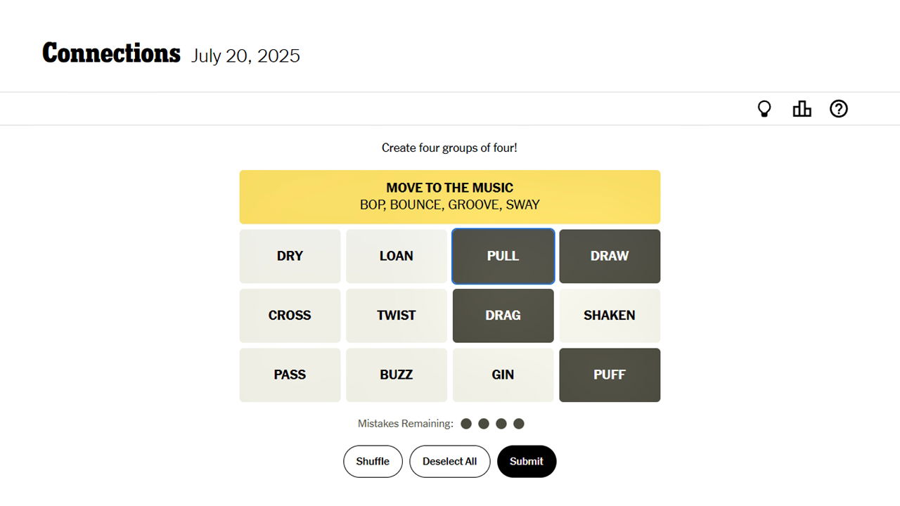 NYT Strands and Connections Solution for Today (July 20, 2025)