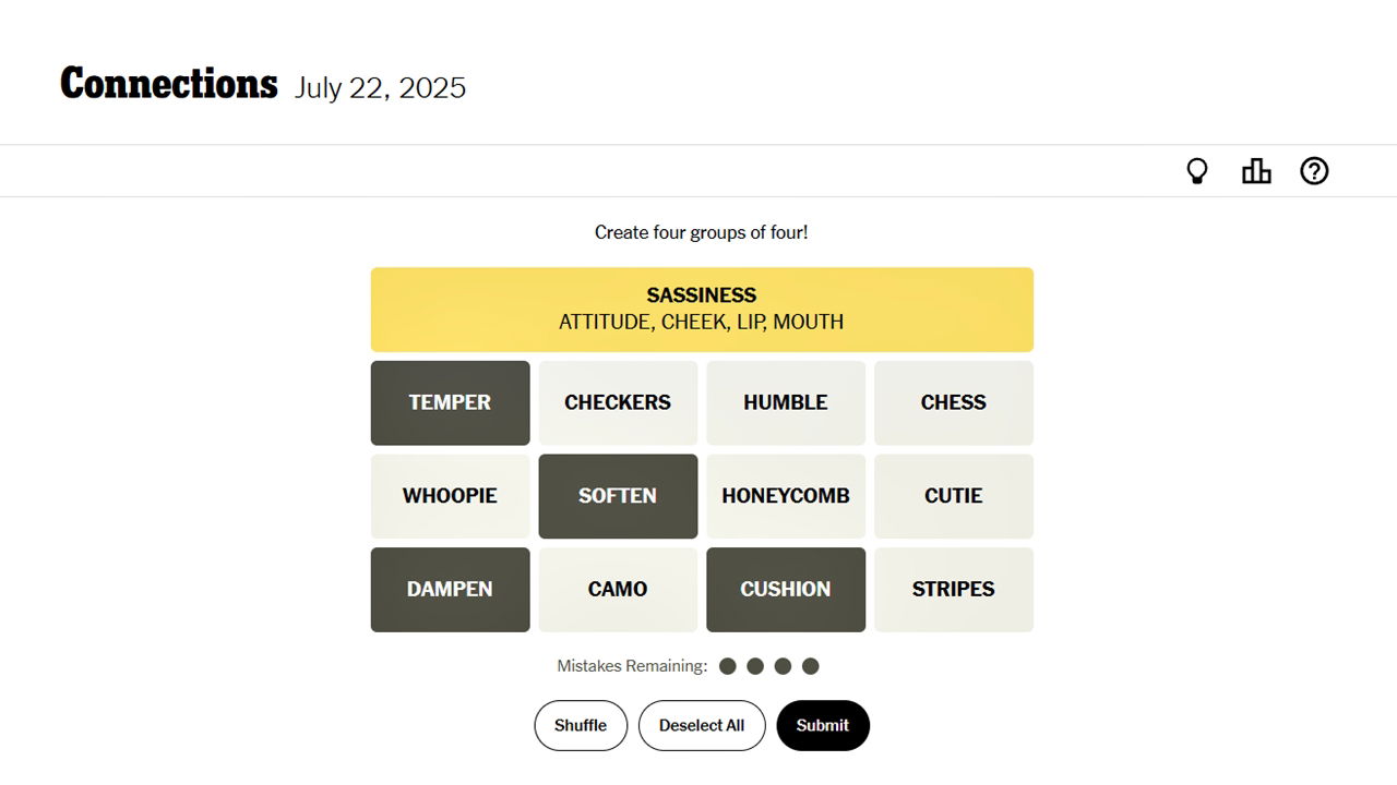 NYT Strands and Connections Solution for Today (July 22, 2025)