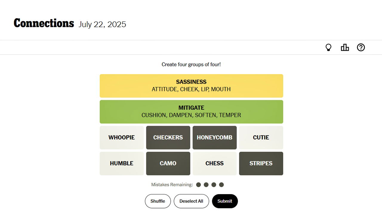 NYT Strands and Connections Solution for Today (July 22, 2025)