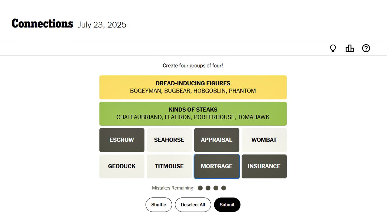 NYT Strands and Connections Solution for Today (July 23, 2025)