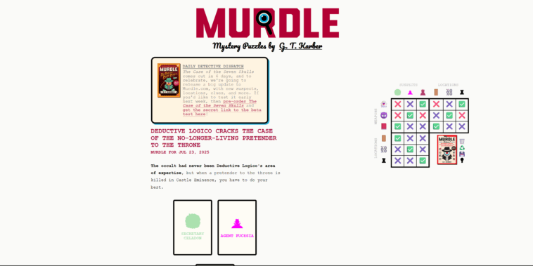 Daily Murdle Solution for Today (July 23, 2025)