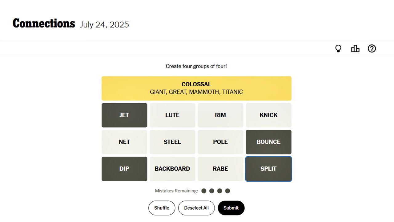 NYT Strands and Connections Solution for Today (July 24, 2025)