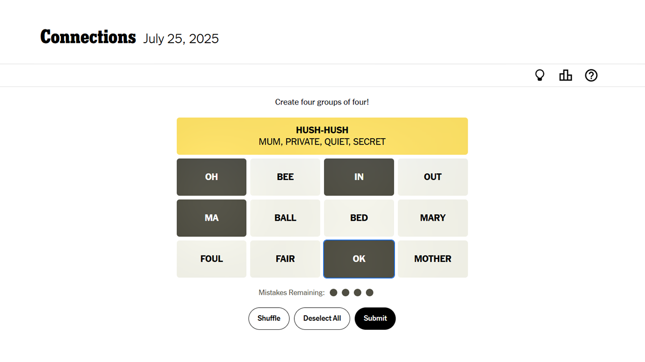 NYT Strands and Connections Solution for Today (July 25, 2025)