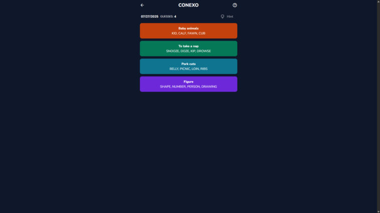 Daily Conexo, Contexto, and Letroso Solutions For Today (July 27, 2025)