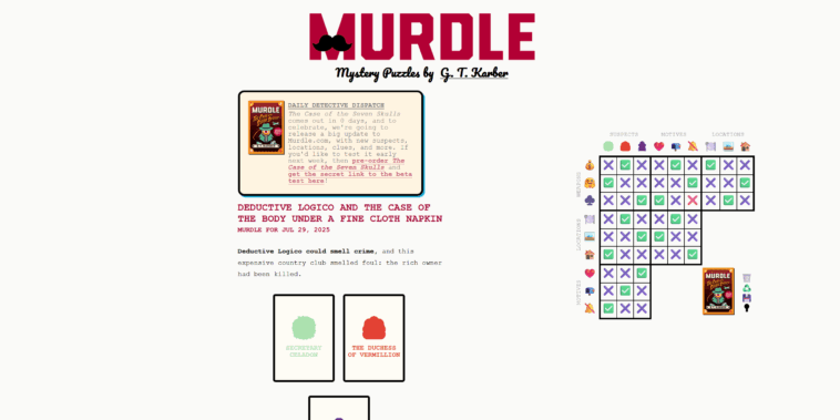 Daily Murdle Solution for Today (July 29, 2025)