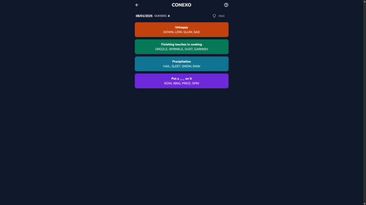 Daily Conexo, Contexto, and Letroso Solutions For Today (August 1, 2025)
