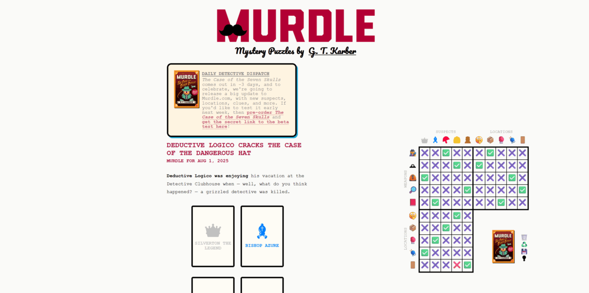 Daily Murdle Solution for Today (August 1, 2025)
