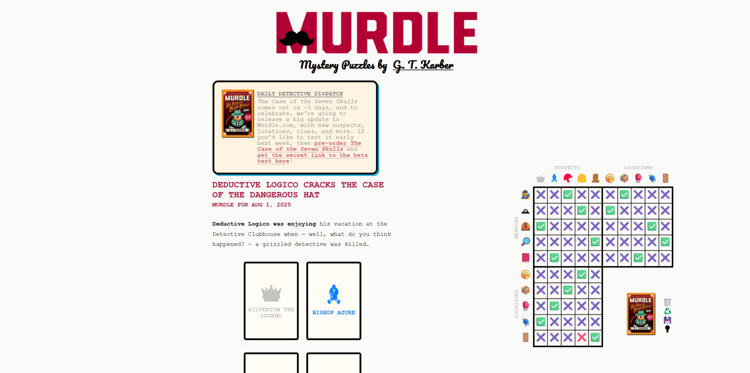 Daily Murdle Solution for Today (August 1, 2025)