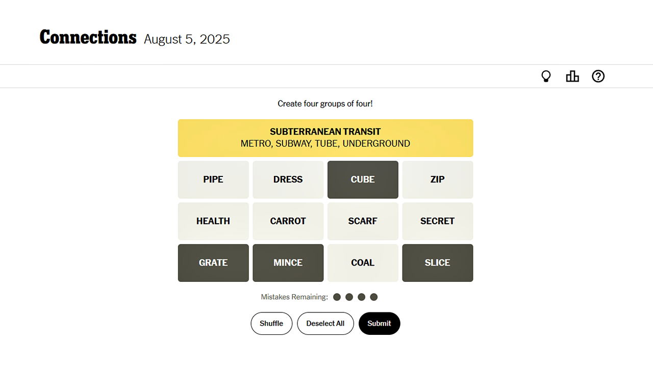 NYT Strands and Connections Solution for Today (August 5, 2025)