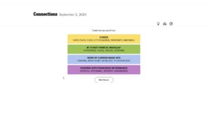 NYT Connections Hints and Solution for Today (September 2, 2025)