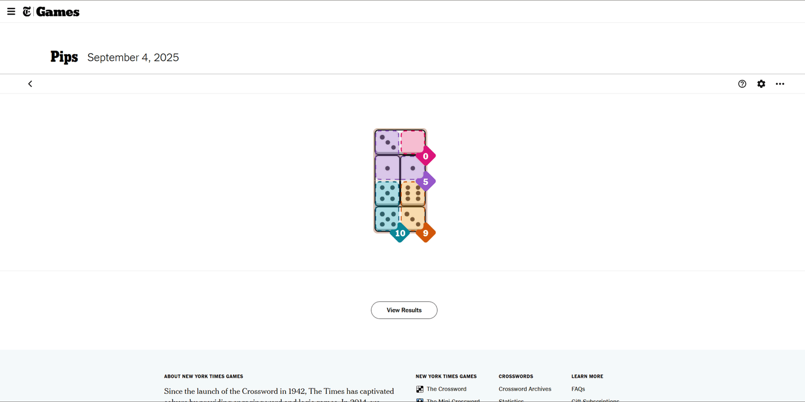 NYT Pips Solution for Today (September 4, 2025)