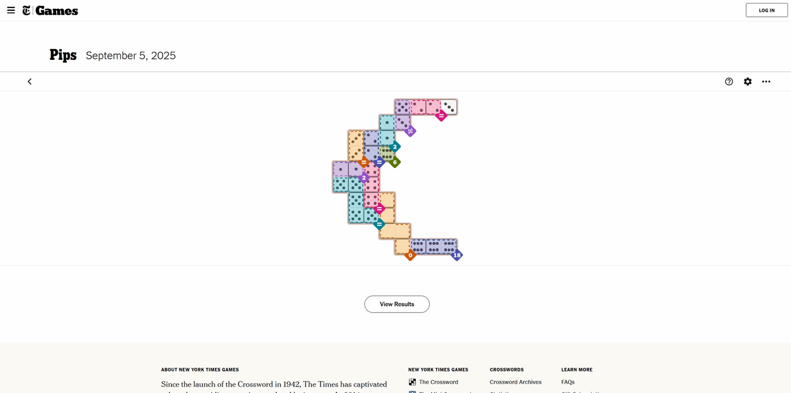 NYT Pips Solution for Today (September 5, 2025)