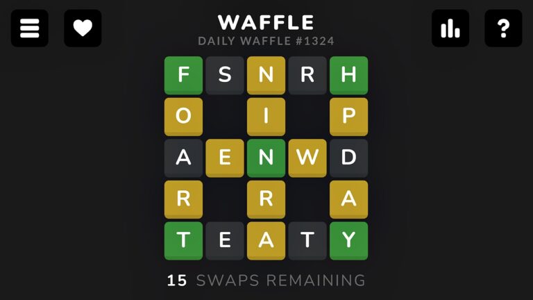 Daily Waffle #1324 Hints and Solution for Today (September 6, 2025)