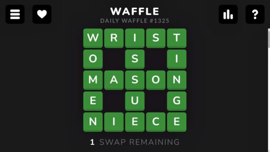 Daily Waffle #1325 Hints and Solution for Today (September 7, 2025)
