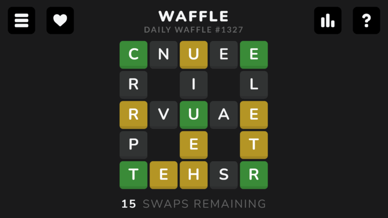 Daily Waffle #1327 Hints and Answers for Today (September 9, 2025)