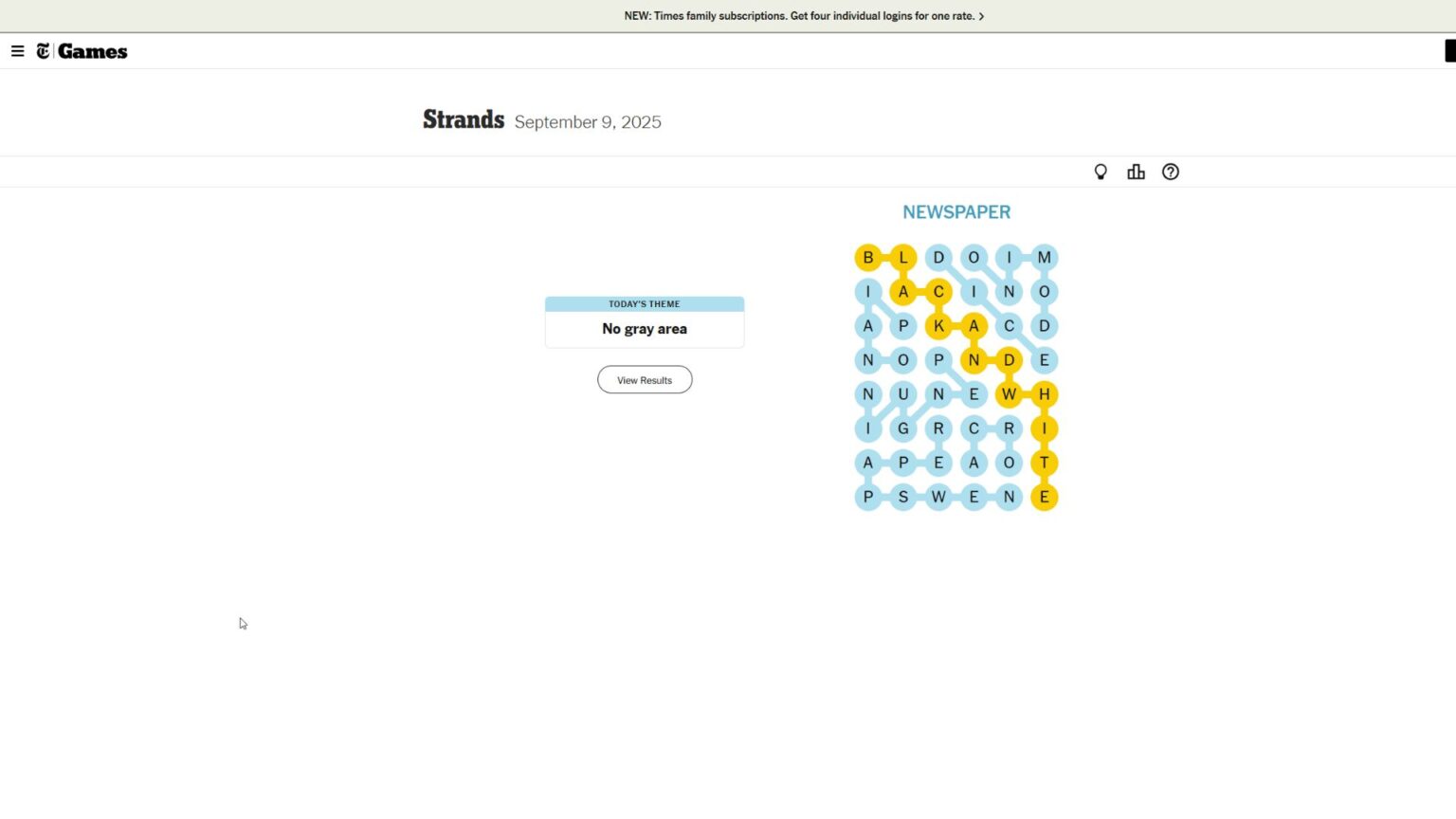 NYT Strands Hints and Answers For Today (September 9, 2025)