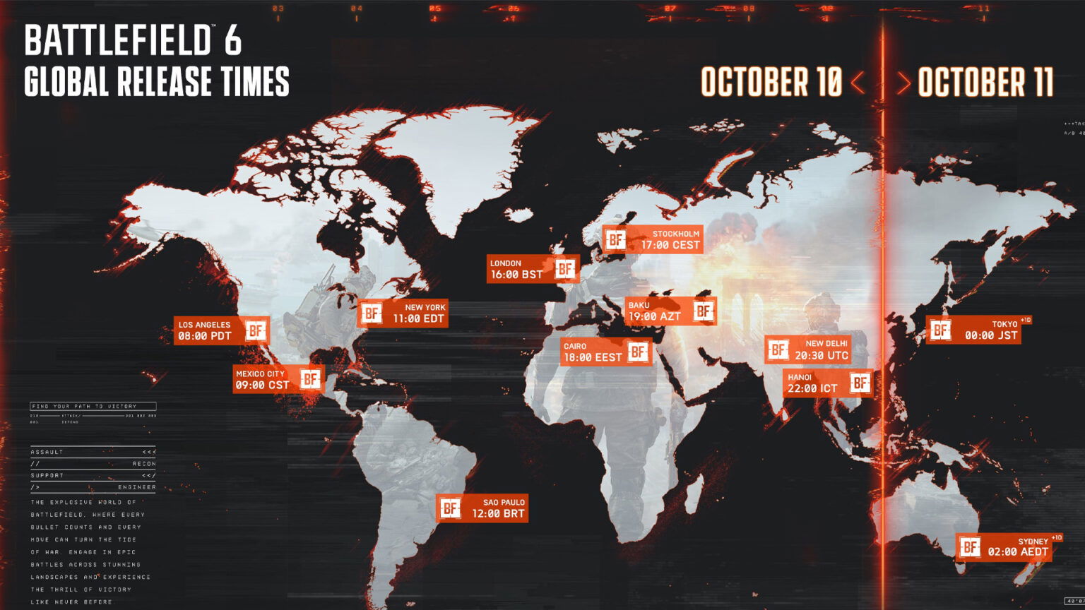 Battlefield 6 Release Countdown: All Regional Launch Times