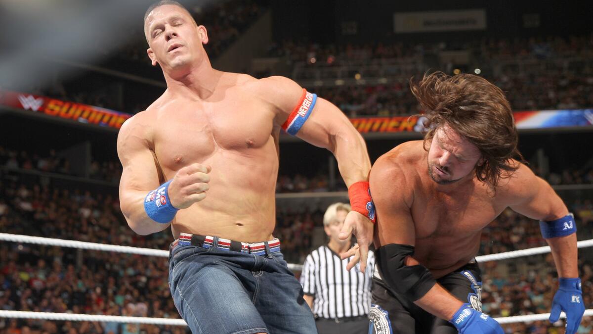 Every John Cena vs AJ Styles Match Including WWE Crown Jewel 2025 ...