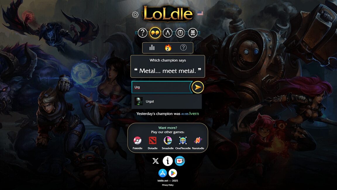 Daily LoLdle #1196 Hints and Answers for Today (October 15, 2025)