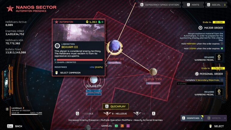 Helldivers 2 Major Order Status: Are We on Track For Liberty Day ...