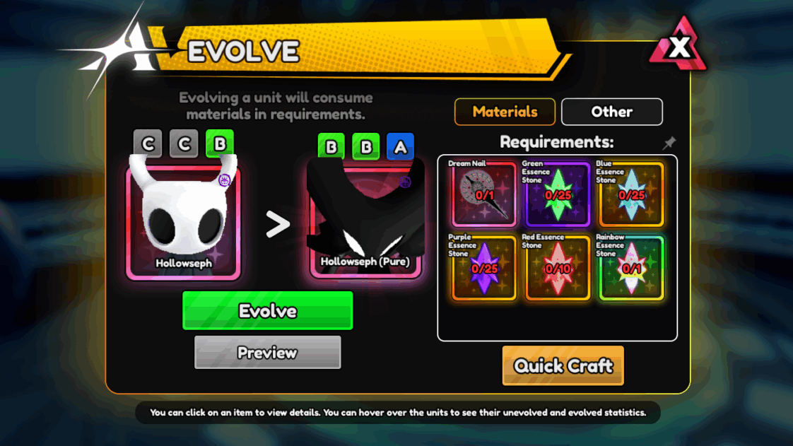 How to Get Dream Nail in Anime Vanguards? Hollowseph Evolution Guide