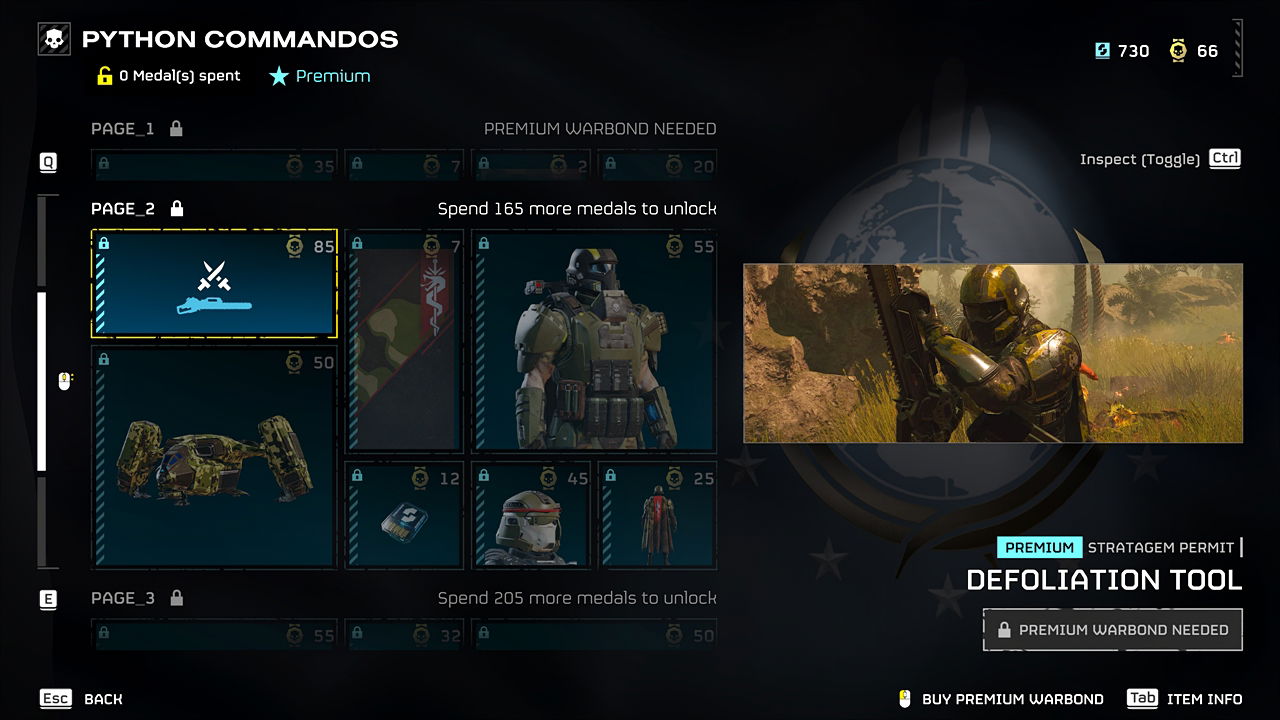 Helldivers 2 Python Commandos Warbond Breakdown: Every Item and Medal Cost