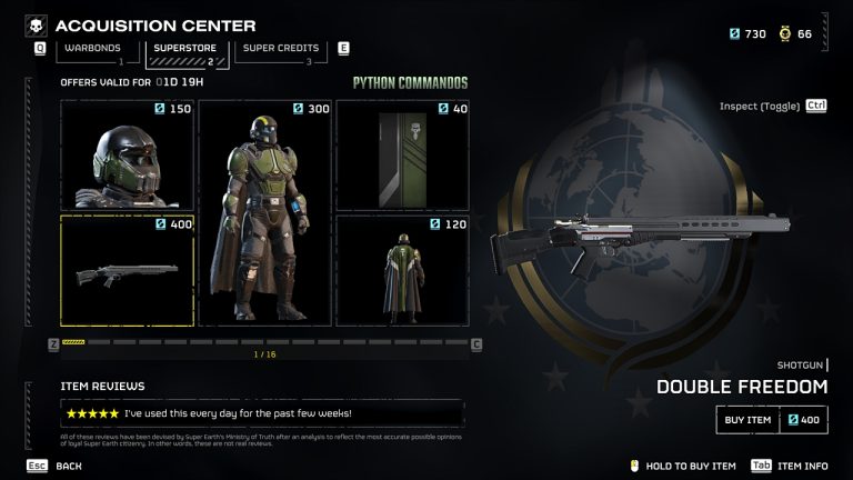 Helldivers 2 Python Commandos Warbond Breakdown: Every Item and Medal Cost