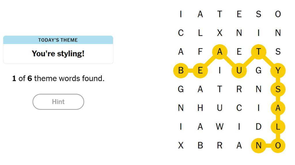 NYT Strands (You’re Styling!) Hints and Answers for Today (December 7 ...