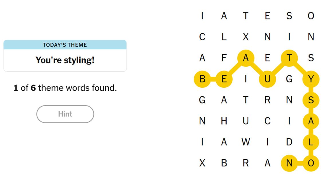 NYT Strands (You’re Styling!) Hints and Answers for Today (December 7 ...