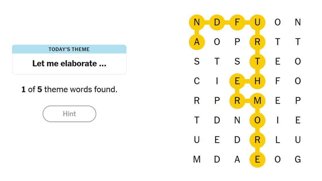 NYT Strands (Let me elaborate...) Hints and Answers For Today (December ...