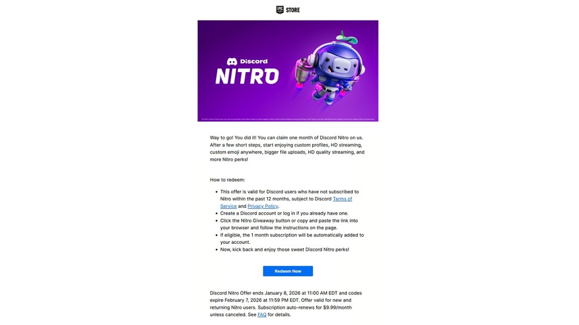 How to Get Free Discord Nitro From Epic Games Store (Claim Before Time Runs Out)
