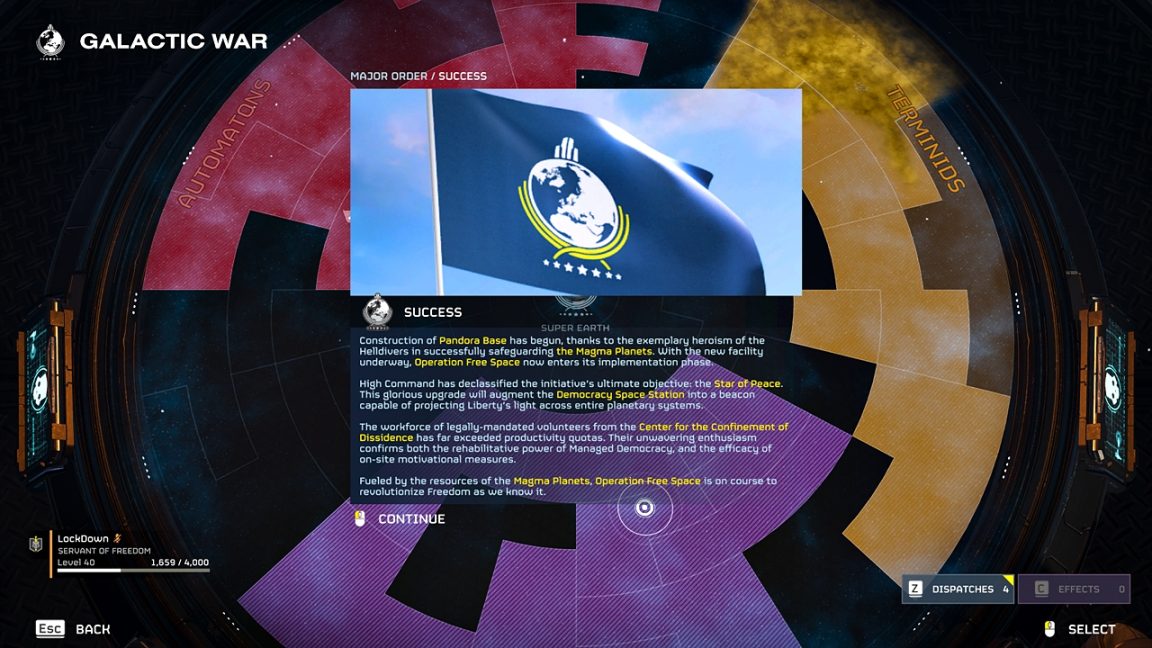 What Is the Star of Peace? Helldivers 2's DSS Upgrade Explained