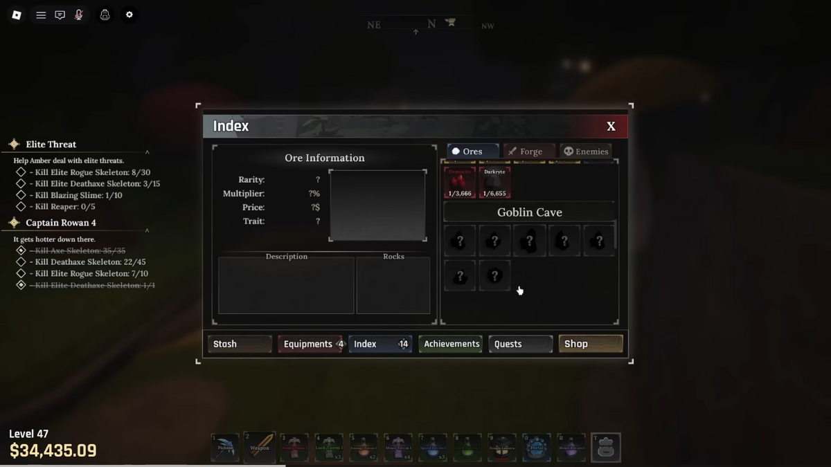 Where is Goblin Cave in The Forge Roblox?