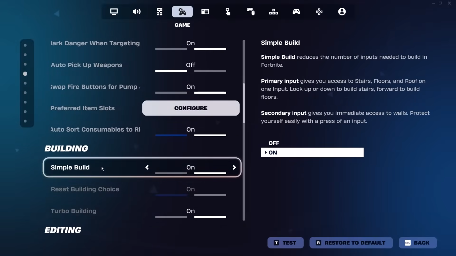 How to Turn Off Simple Build in Fortnite? Step-By-Step Guide