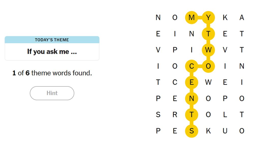 NYT Strands (If you ask me...) Hints and Answers For Today (December 27 ...