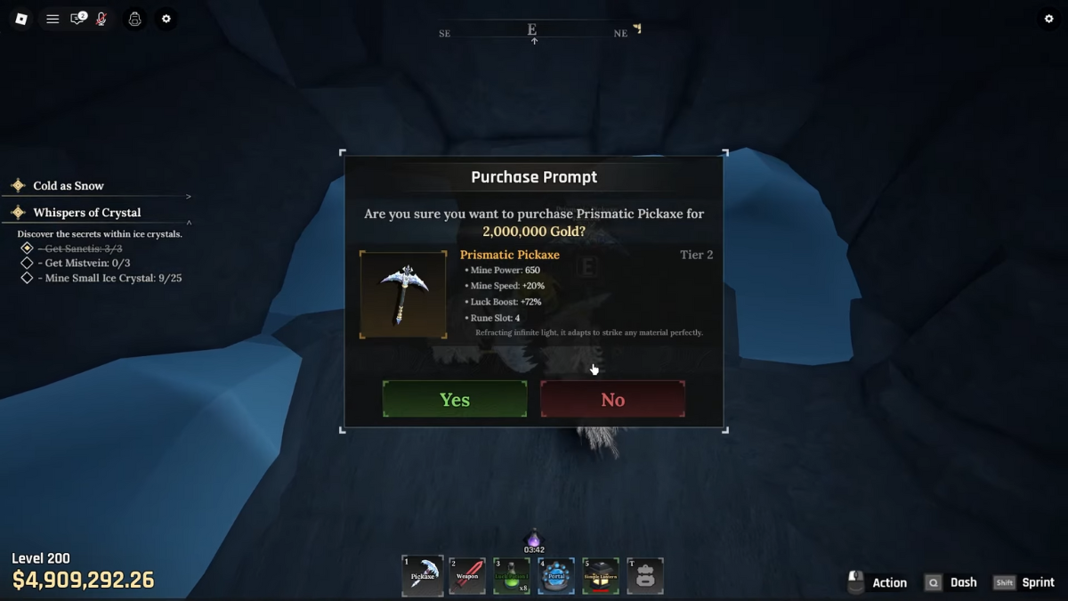 How To Get Prismatic Pickaxe in Roblox The Forge?